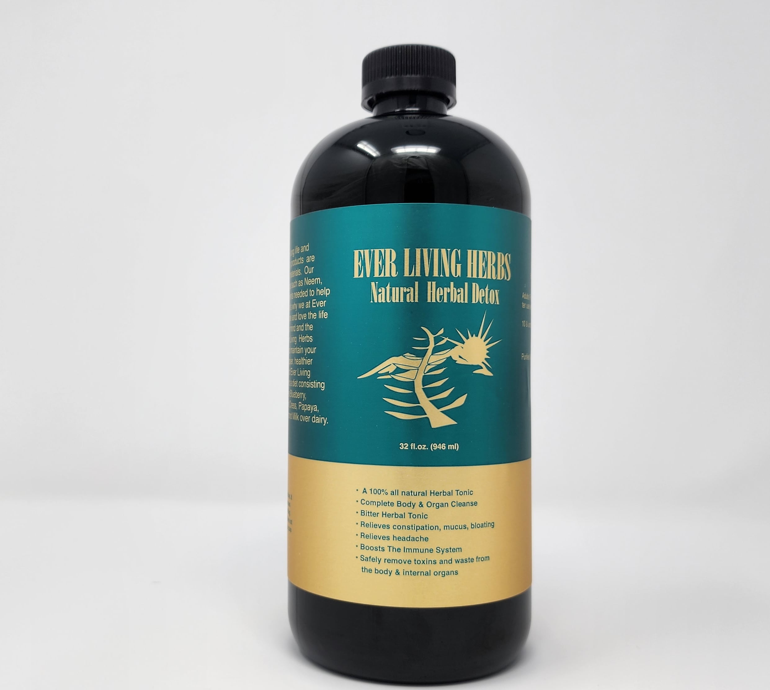Ever Living Herbs Natural Herbal Detox 32 oz. Liquid, Moringa & Neem, Immune System, Cleanse ...