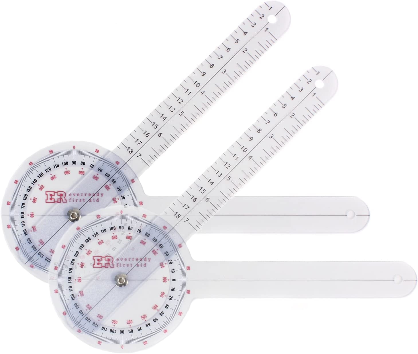 Ever Ready First Aid (2-Pack) Plastic Goniometer 360 Degree ISOM ...