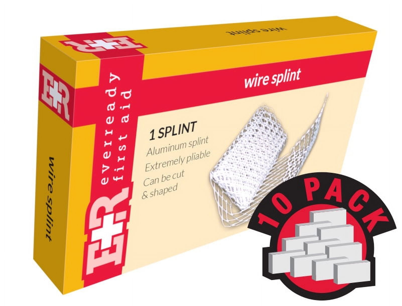 Ever Ready First Aid Aluminum Wire Splint for Injury, In Kit Unit Box ...