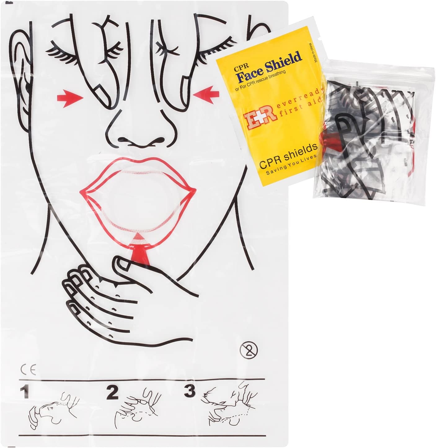 Ever Ready First Aid CPR Face Shield - 20 Pack HSA/FSA Eligible ...