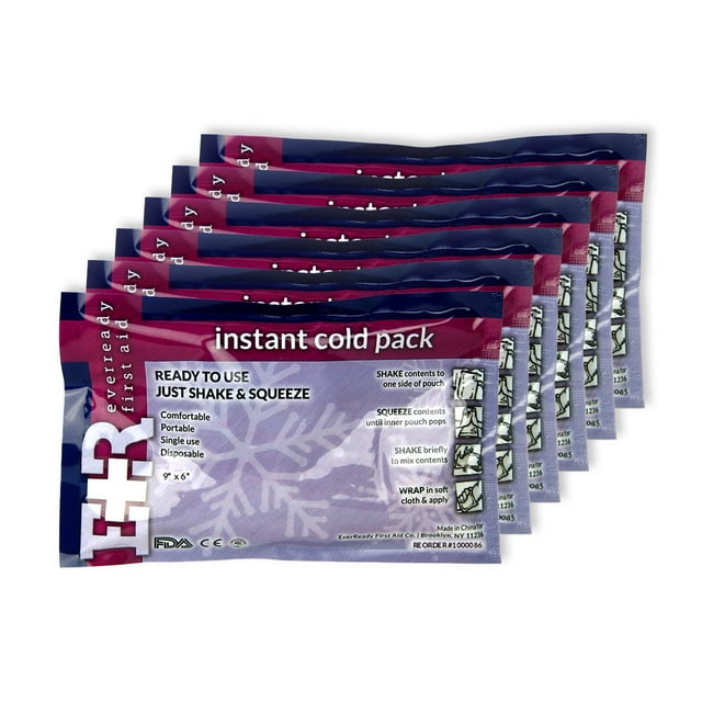 Ever Ready First Aid Disposable Cold Compress Therapy Instant Ice Pack ...