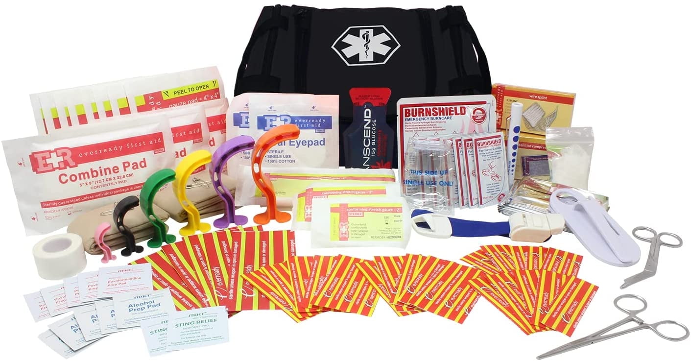 Ever Ready First Aid EMS First Responder Medical Kit, Fully Stocked ...
