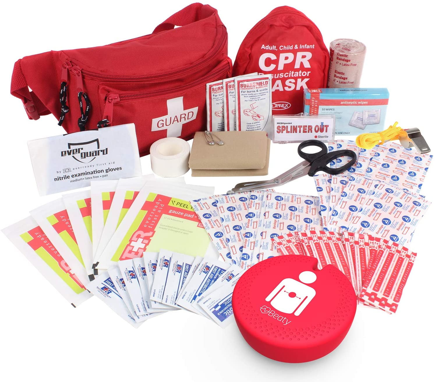 Ever Ready First Aid, Fanny Pack/Hip Pack, Fully Stocked First Aid Kit ...