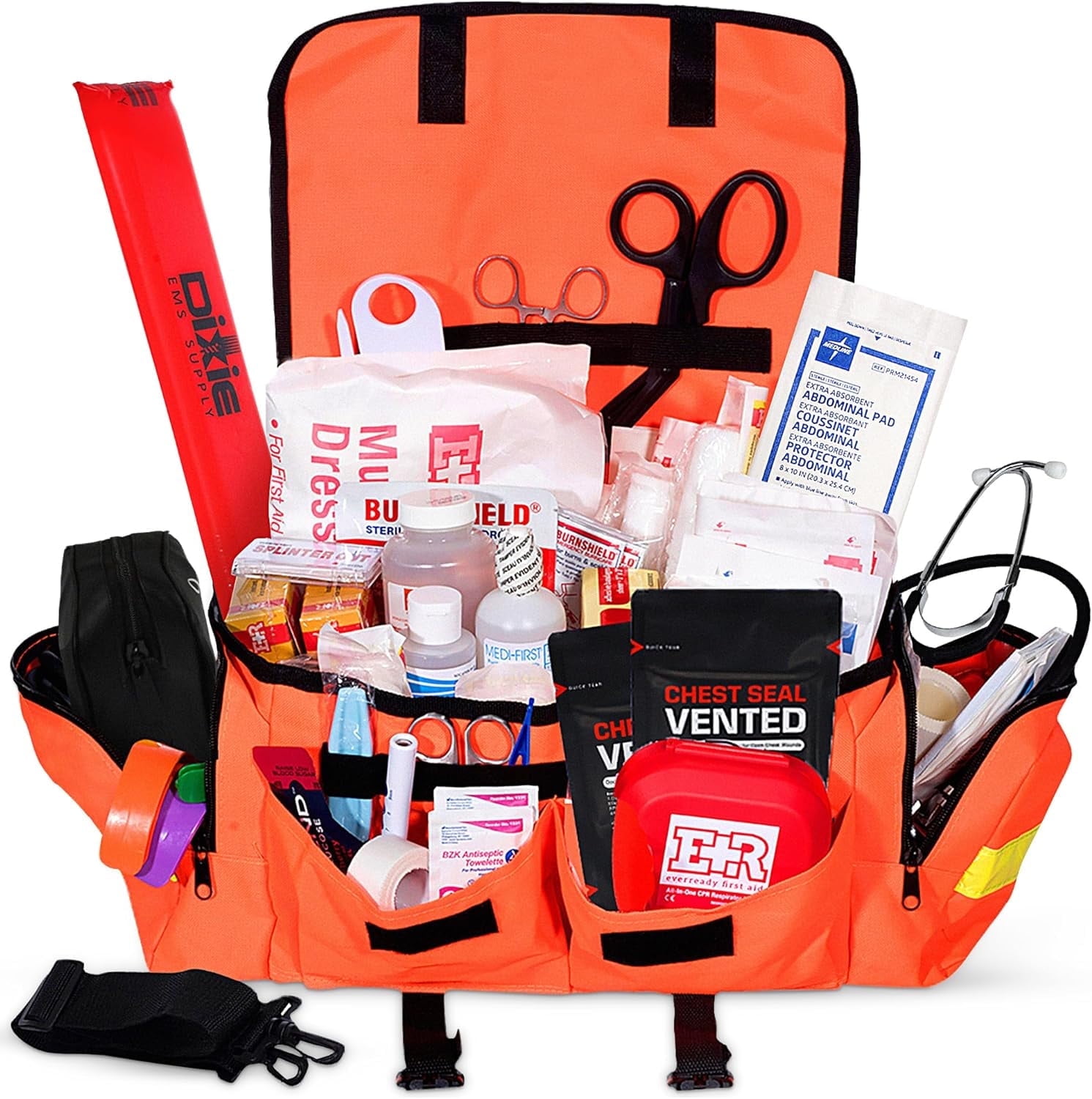 Ever Ready First Aid EMT Trauma Bag: Chest Seals, Bleeding Kit ...