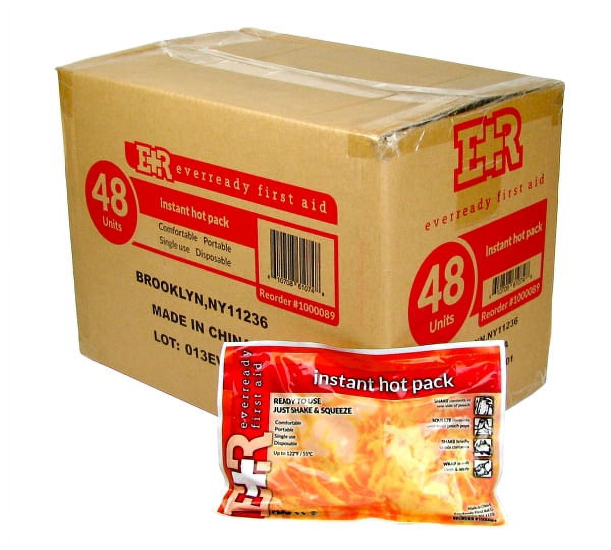 Ever Ready First Aid Instant Hot Pack, 6 Inches x 9 Inches, 48-Count ...