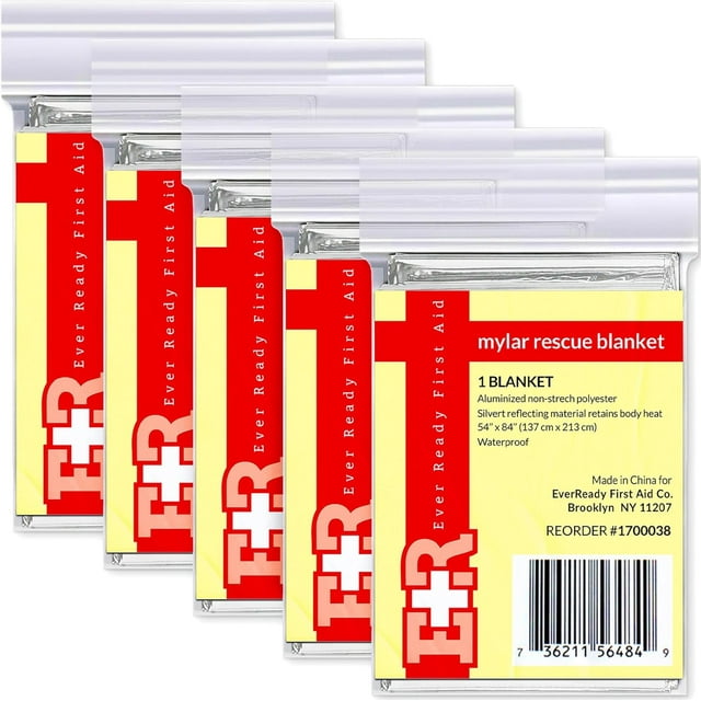 Ever Ready First Aid Bulk Survival Mylar Camping Warm Rescue Blanket ...