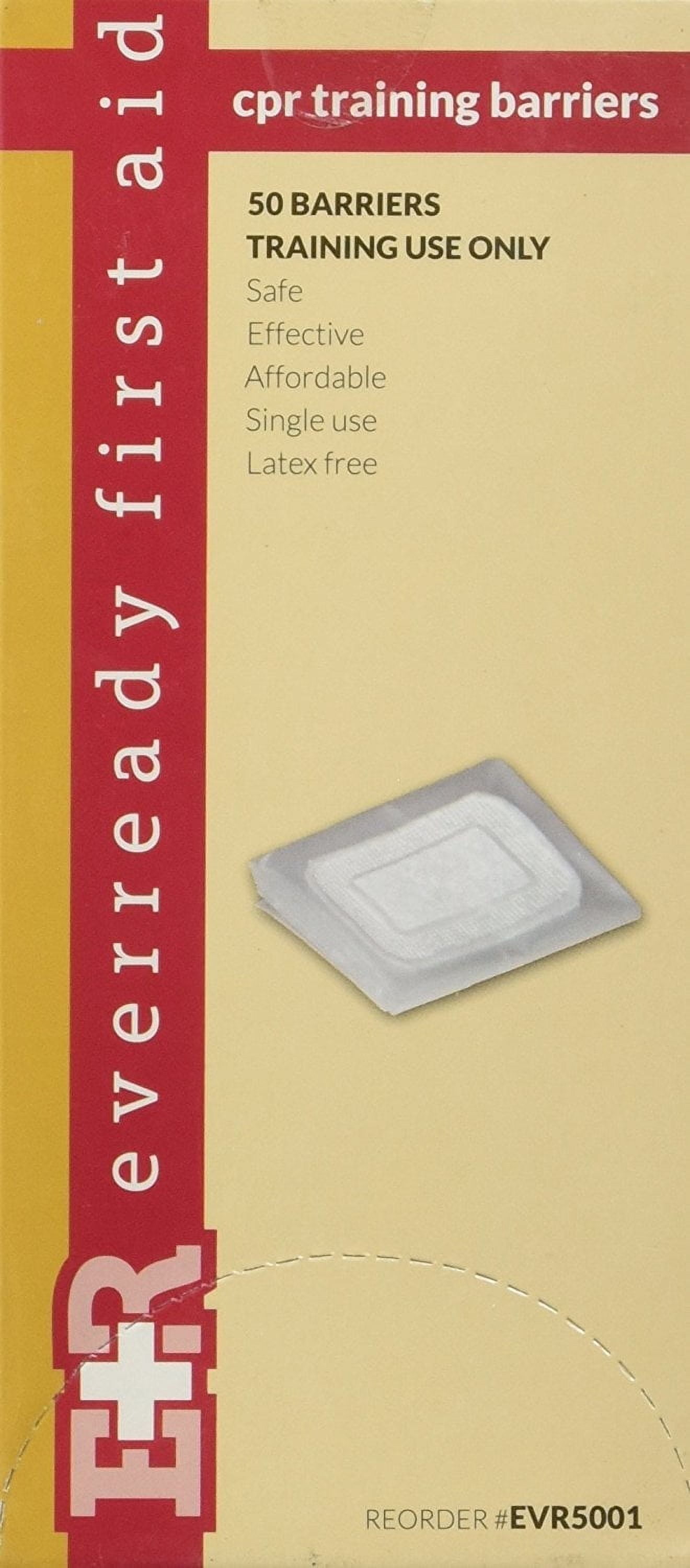 Ever Ready First Aid - 50 Pack Latex Free CPR Training Face Shields ...