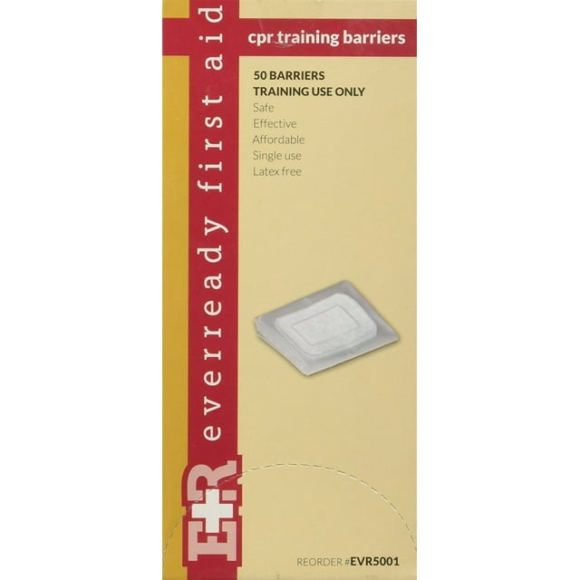 Ever Ready First Aid - 50 Pack Latex Free CPR Training Face Shields ...