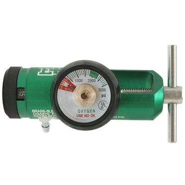 Lightning X Mini Oxygen Regulator, CGA-870, 0-15lpm Flow Rate, w ...