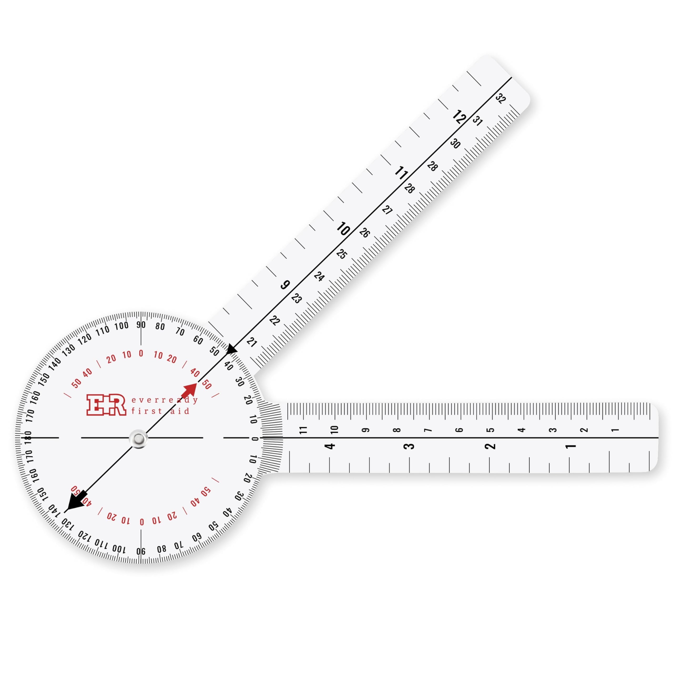 Ever Ready First Aid Plastic 8” Goniometer 360 Degree ISOM - Walmart.com