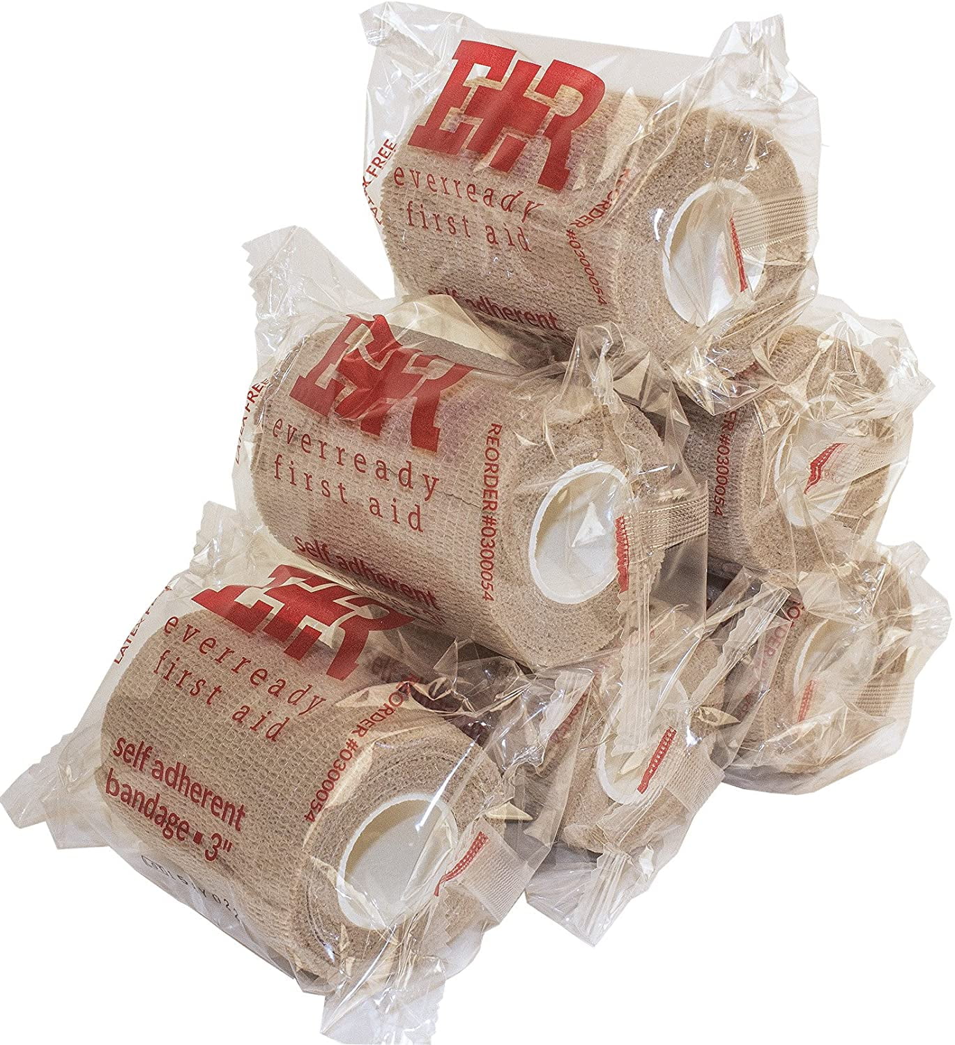 Ever Ready First Aid Self Adherent Adhesive Pain Wrap Bandages for ...