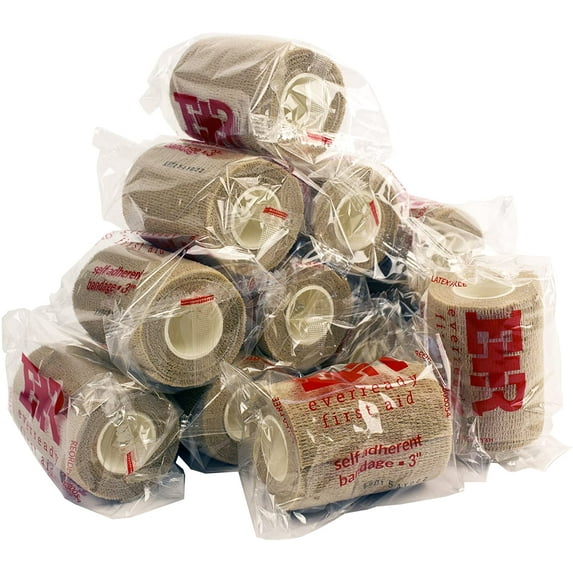 Ever Ready First Aid Self Adherent Adhesive Pain Wrap Bandages for ...