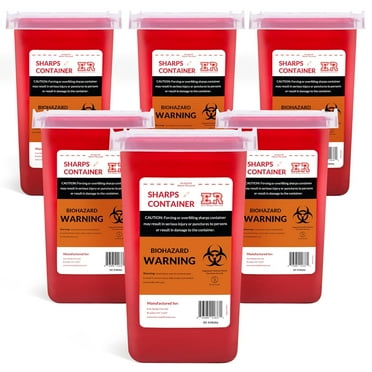 Sharpstar In-Room Sharps Container, 5qt, Red, 8507SA, Mailbox Lid, 2 ...