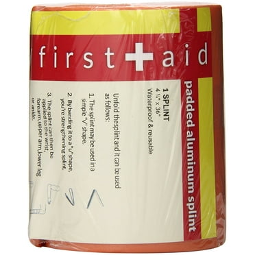 ASA Techmed 36" Padded Aluminum Splint, Rolled, Orange - Walmart.com