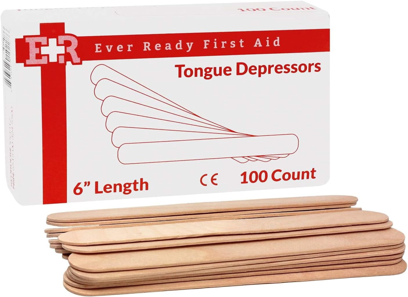 Ever Ready First Aid Wooden 6" Tongue Depressors, 500 Count - Walmart.com