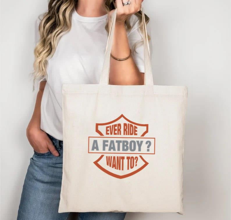 Ever Ride A Fatboy Motorcycle Biker Classic TOTE BAGS - Walmart.com