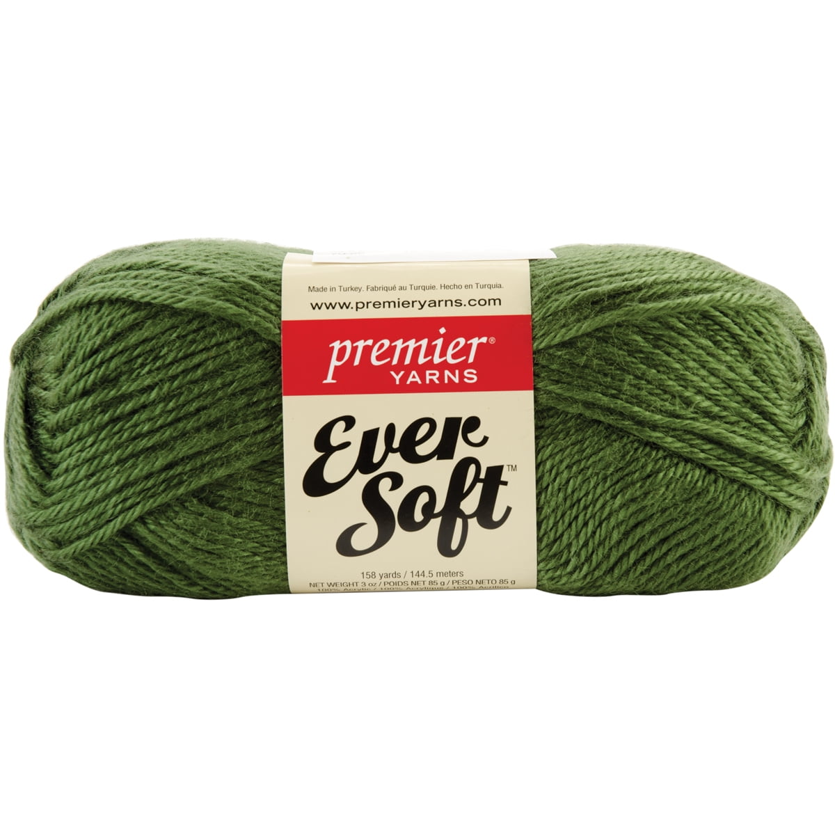 Ever Soft Solid Yarn-Forest, Pk 3, Premier Yarns - Walmart.com