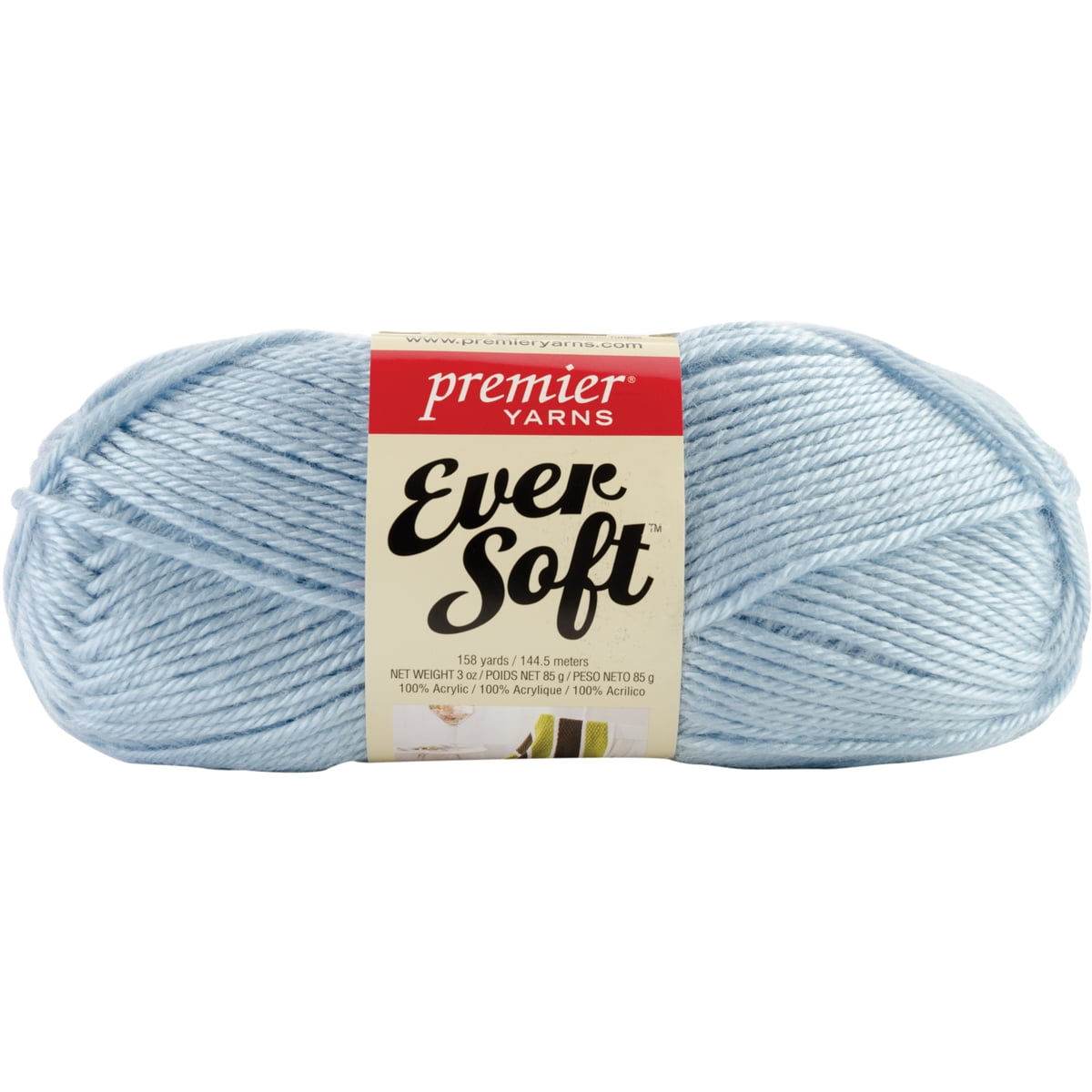 Ever Soft Solid Yarn-Powder Blue - Walmart.com