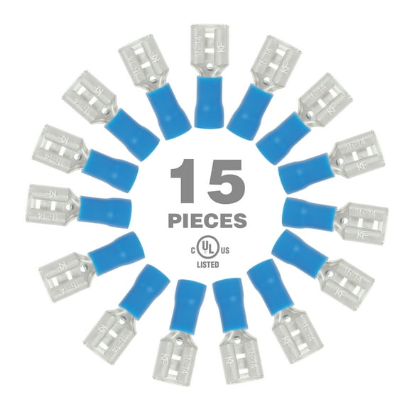Ever Start 15-Piece Slide Connectors Female, Blue, Fits16-14 Gauge for ...