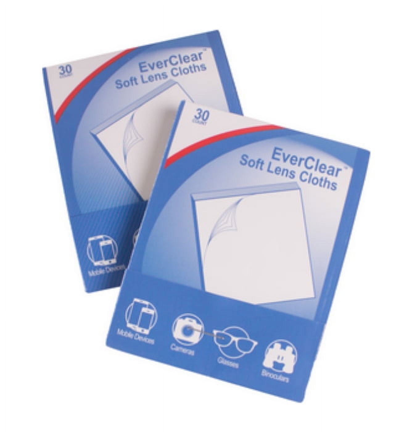 Ever-clear Soft Lens Cloths - 2 Packs of 30 Cloths in Each Package ...