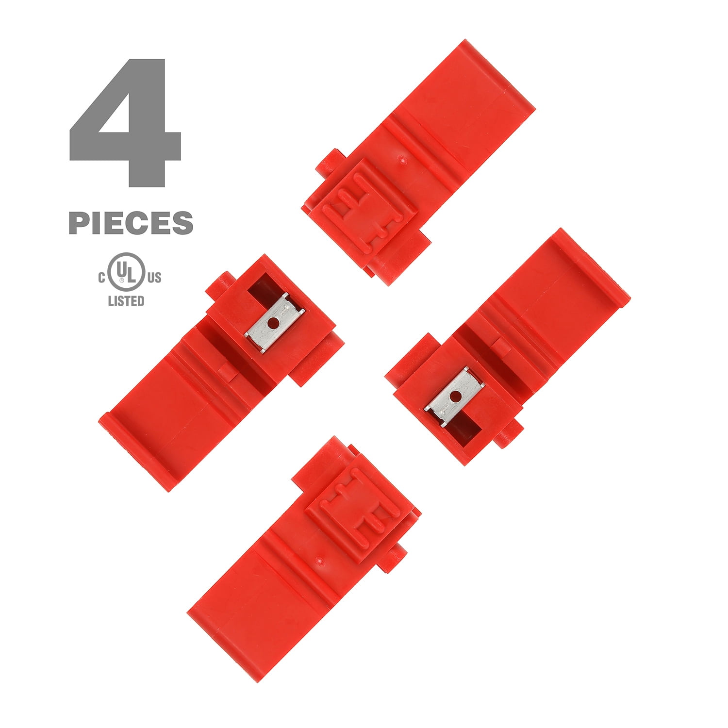 Ever Start Auto Electrical 4-Piece Quick Connectors, Red, Fits Car or ...