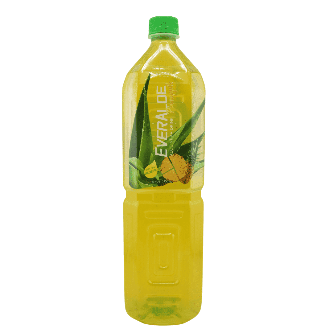 DaoHer EverAloe, Pineapple Aloe Vera Drink, 50.7 fl oz, Low-Sugar ...