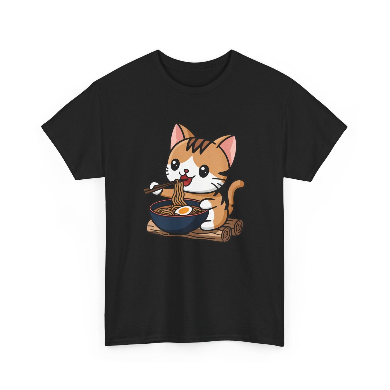 EverAura CUTE CAT KITTEN Kawaii Eating Ramen Anime Humor Comical Funny ...