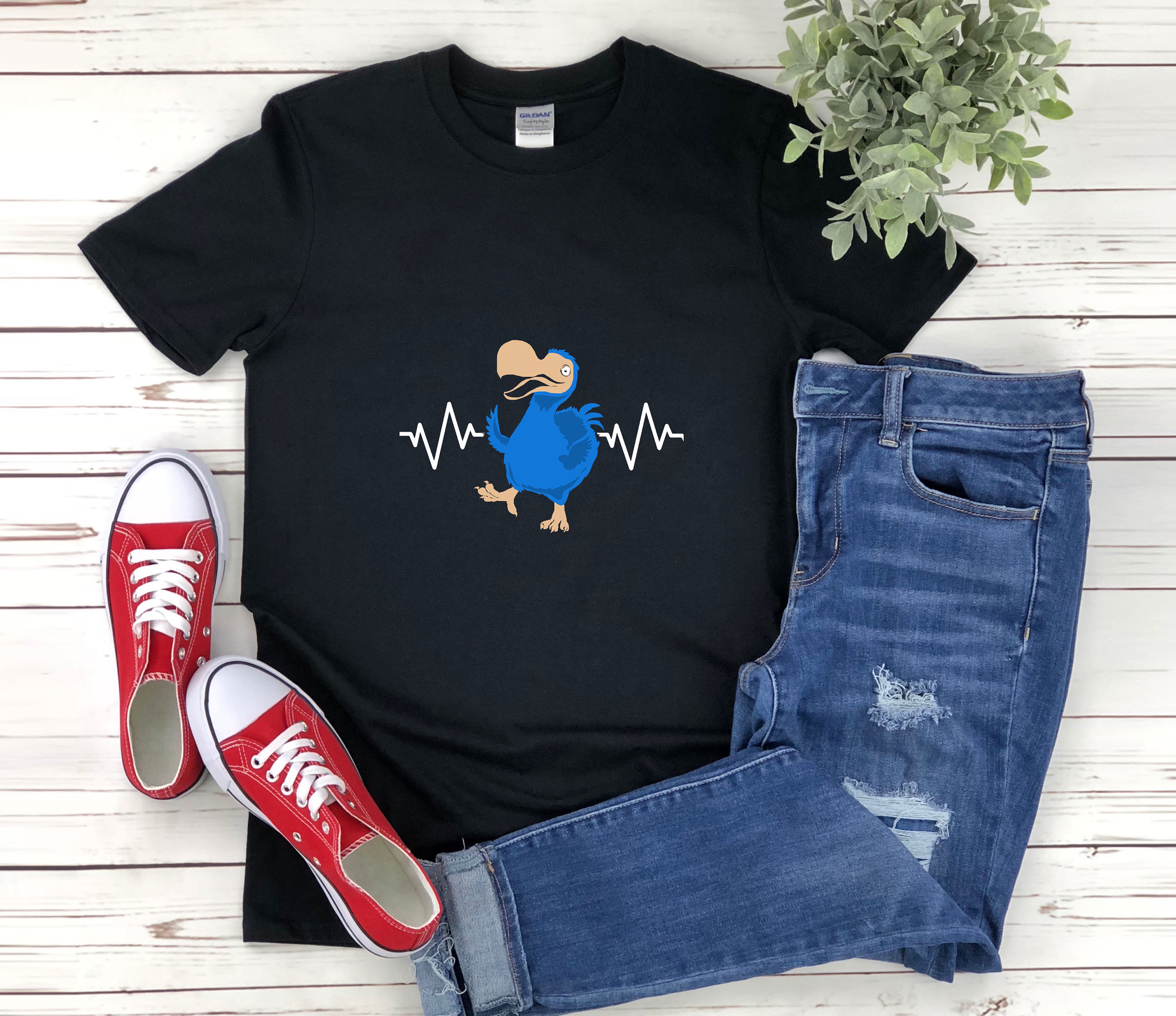 EverAura Dodo Lover Shirt, Dodo Heartbeat, Bird Lover Shirt, I Love ...