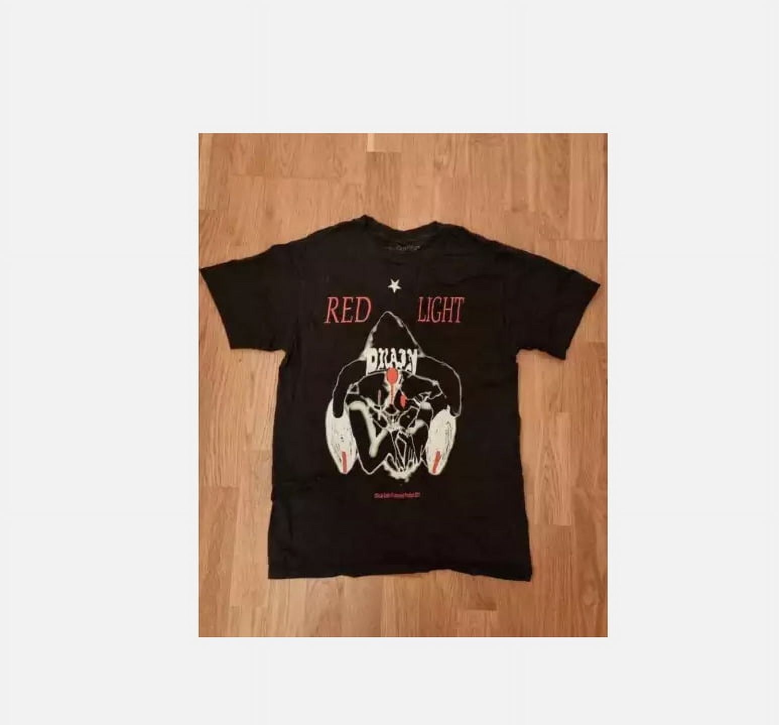 EverAura Drain Gang Bladee Red Light T-shirt, Music Cotton Black T ...