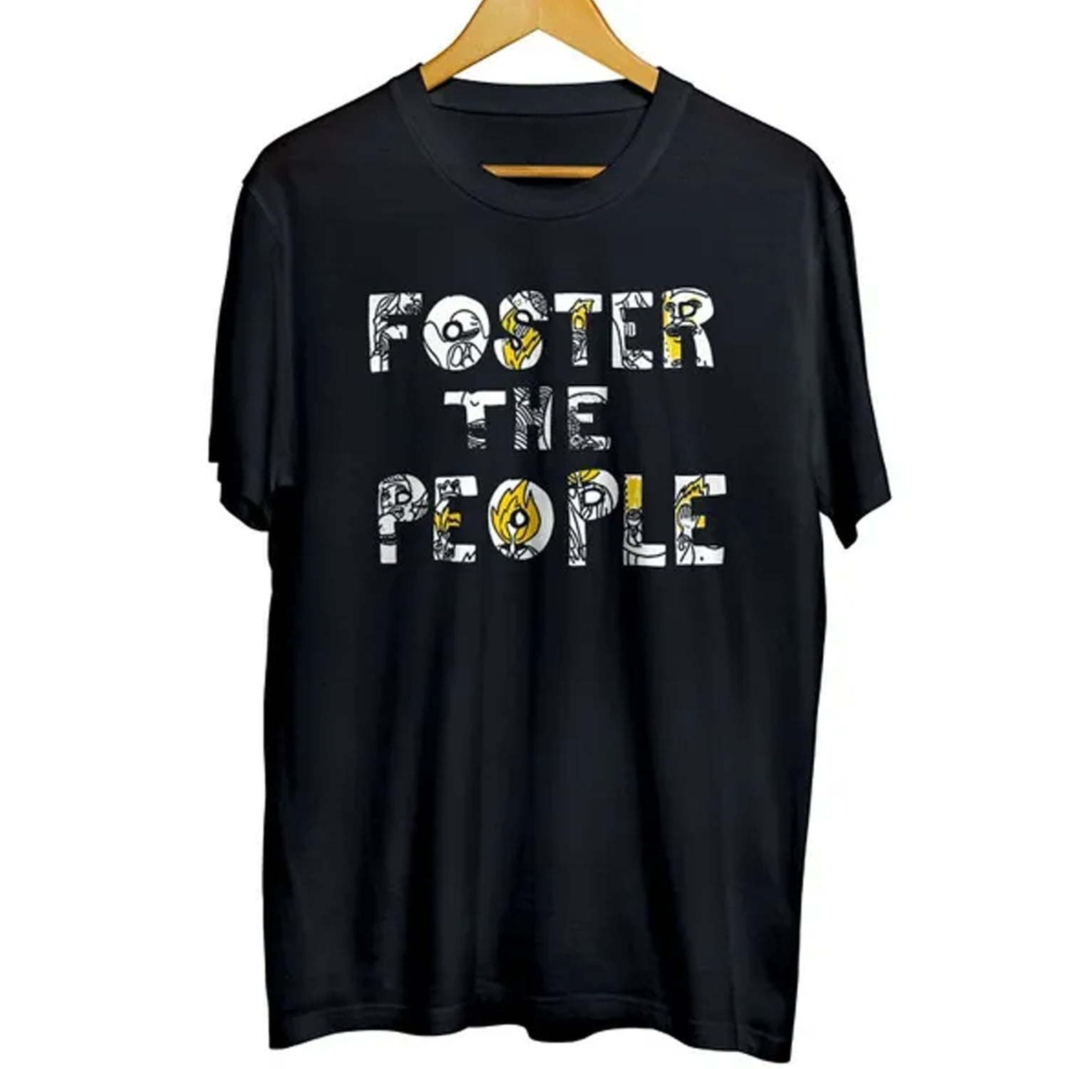EverAura Foster The People band T-shirt black logo Cotton All sizes ...