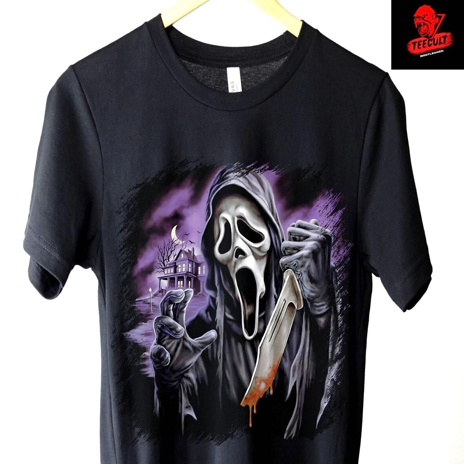 EverAura Ghostface Scream Horror Movie Retro Tee Uni Heavy Cotton T ...