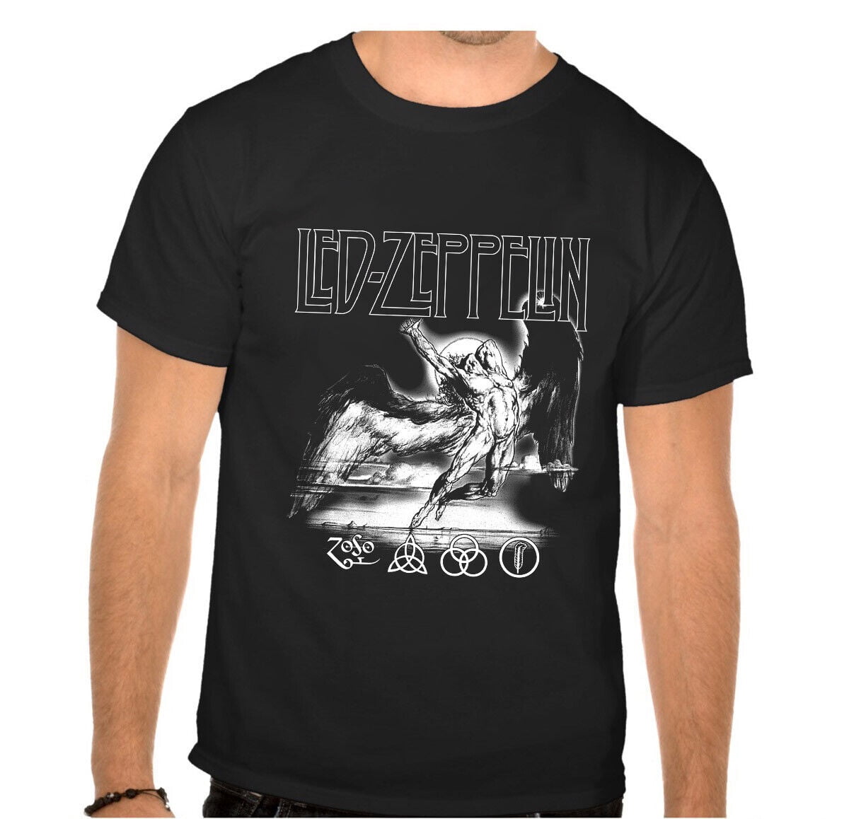 EverAura LED - ZEPPELIN Rockband Rock Music legends Schwarze Kinder T ...