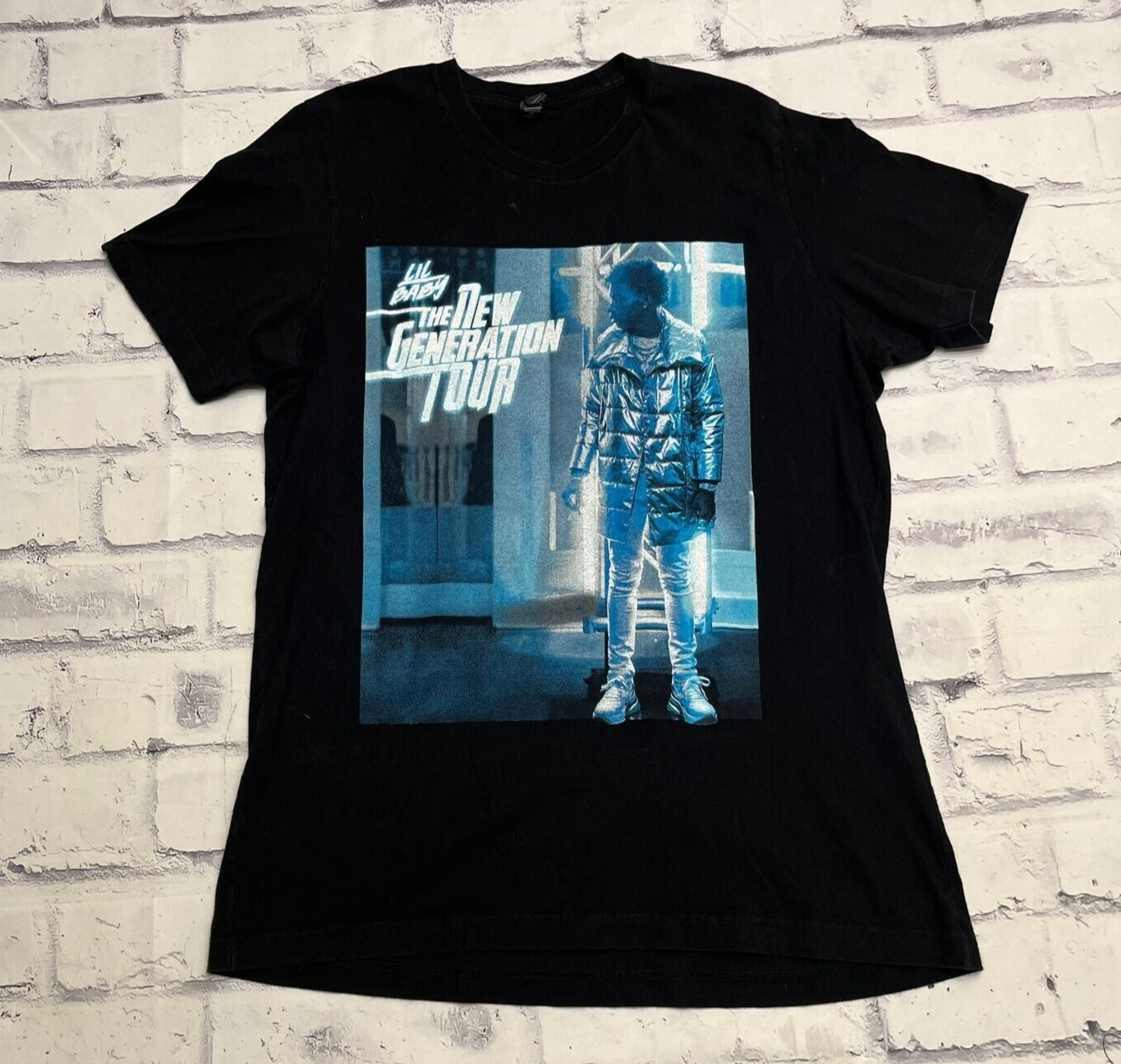 EverAura Lil Baby Shirt Adult Large Black Dew Generation Rapper Tour ...