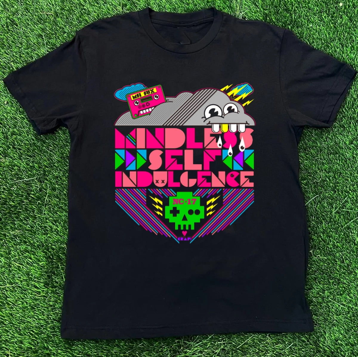 EverAura MINDLESS SELF INDULGENCE Gift For Fan Funny Black All Size ...