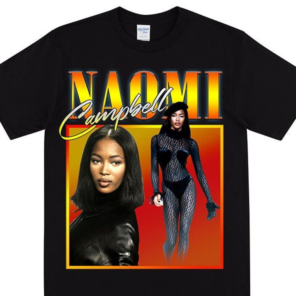 EverAura NAOMI CAMPBELL Homage T-shirt, Naomi Campbell T Shirt, Vintage Women's Clothi ...