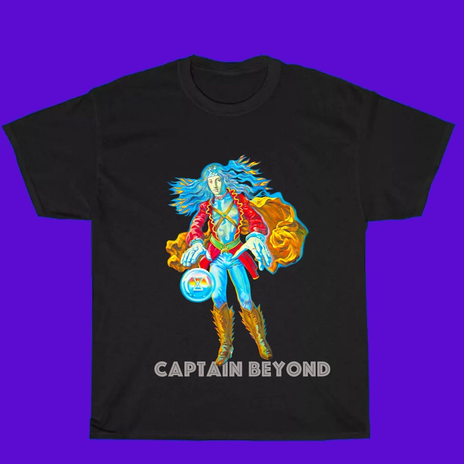 EverAura NWT 662155779-Captain Beyond The Future classic retro art T ...