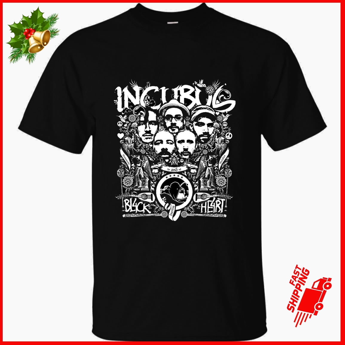 EverAura New ! Incubus Band Black Hearts Tee Men T shirt Size S To 4XL ...