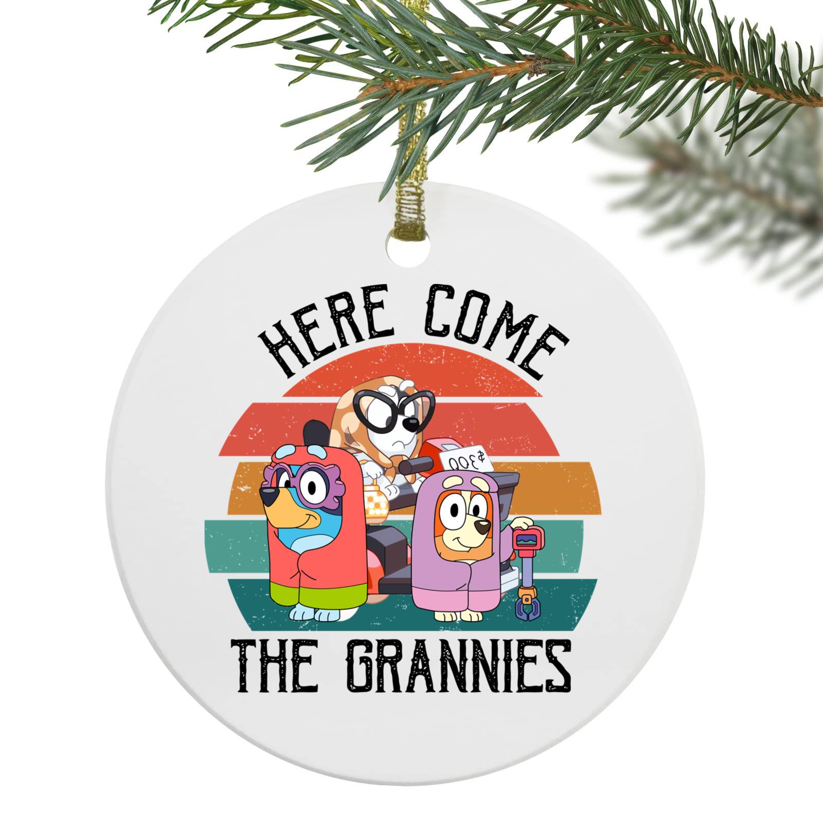 EverAura Ornament Here Come The Grannies Sand Bluey Trendy Bluey Bluey ...