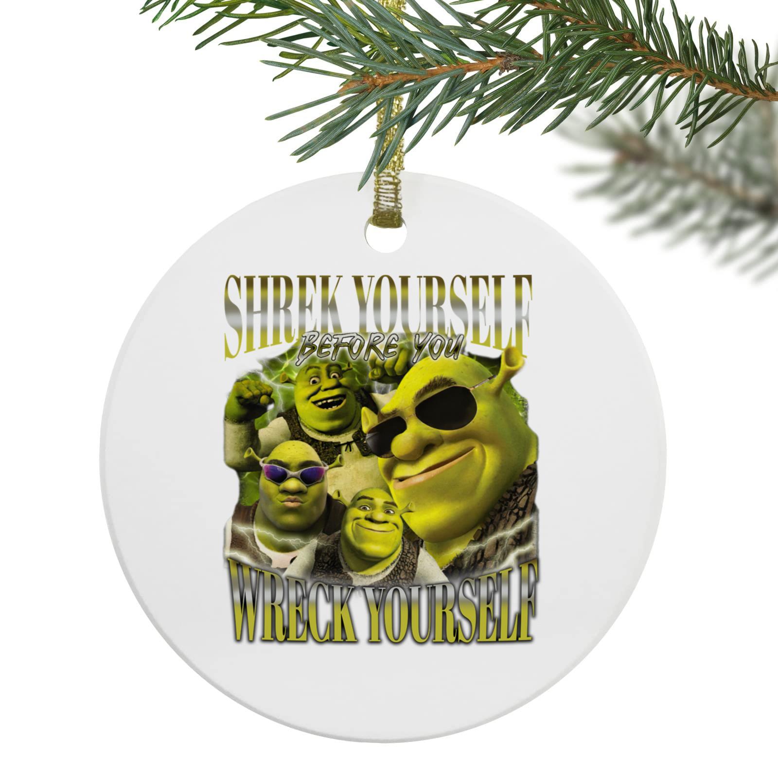 EverAura Ornament Shrek Funny Shrek Yourself Before You Wreck Yourself ...