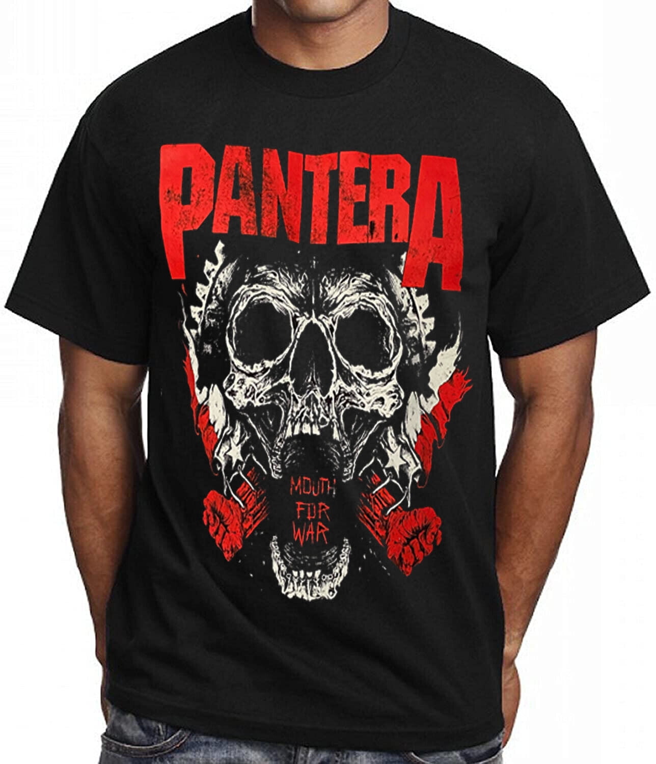 EverAura PANTERA MOUTH FOR WAR Heavy Metal Band Black T-Shirt Christmas ...