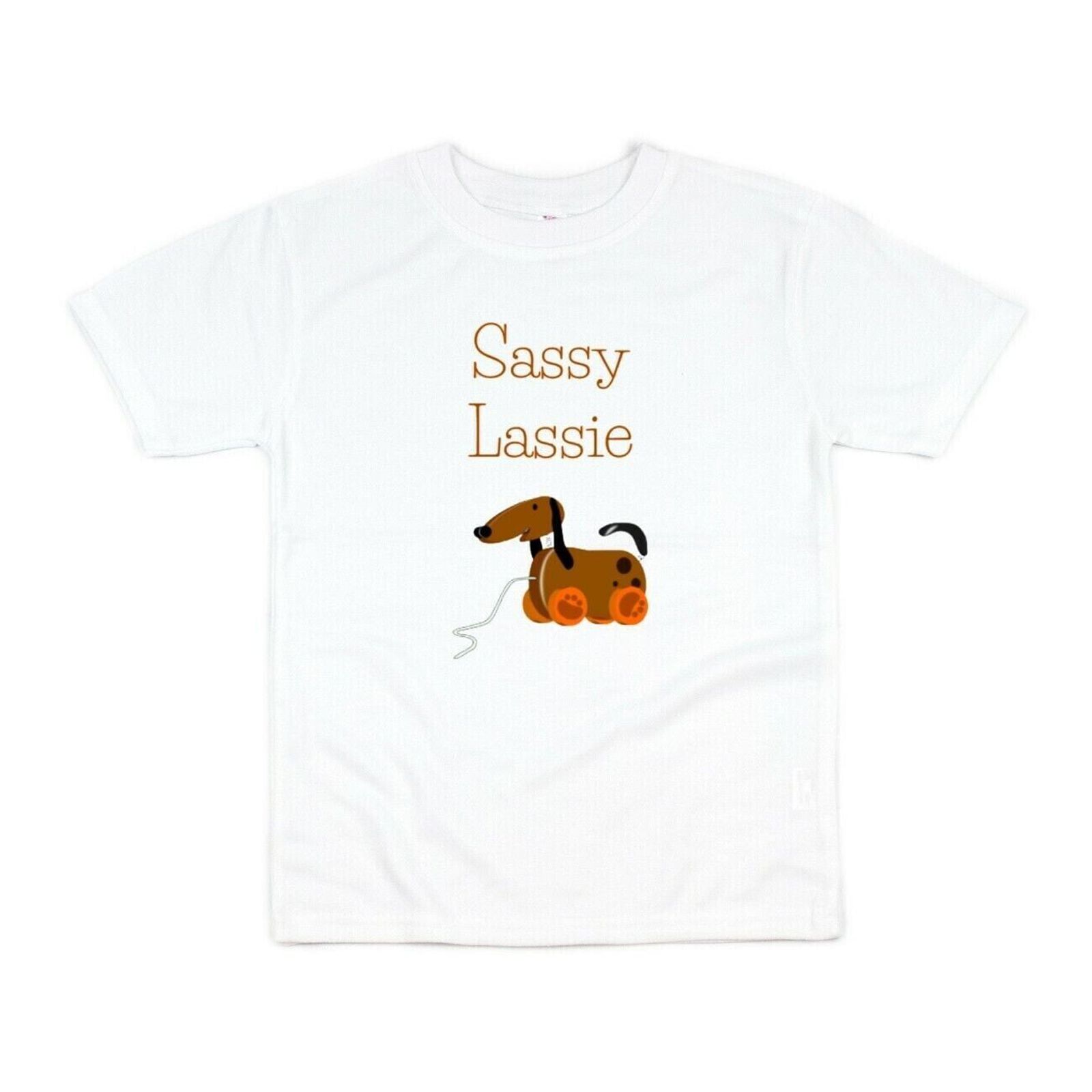 EverAura Sassy Lassie Toddler Shirt - Laughing Giraffe - Size 2T - Dog Puppy Pun Christmas Gift ...
