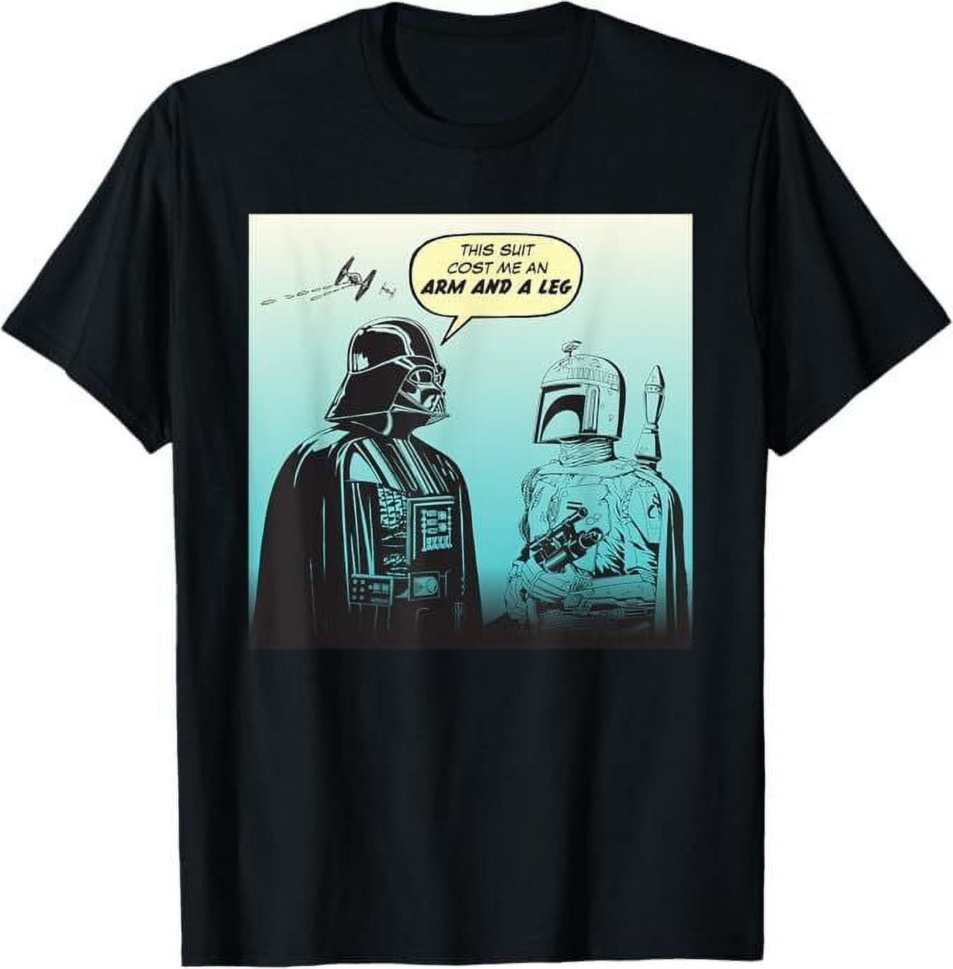 EverAura Star Wars Funny Darth Vader and Boba Fett Comic T-Shirt ...