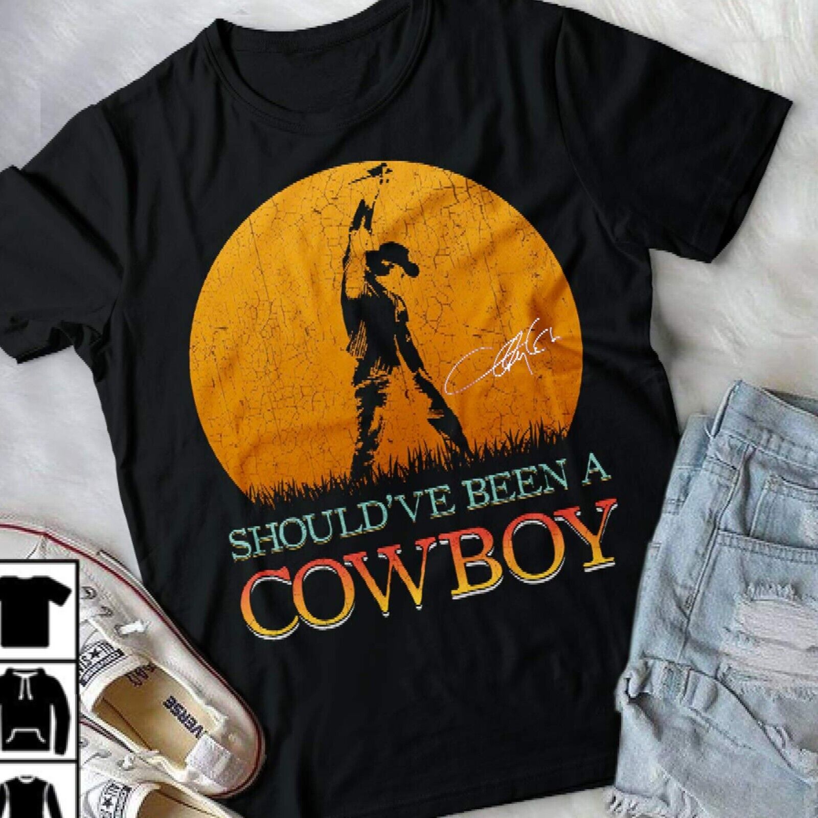 EverAura Toby Keith Should've Been A Cowboy Short Sleeve Men All Size T ...