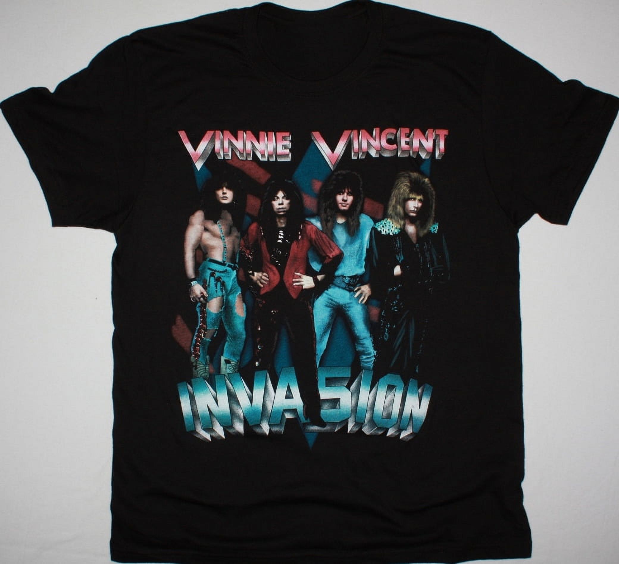 EverAura Vtg Vinnie Vincent Invasion Band Cotton Uni All Size Black ...