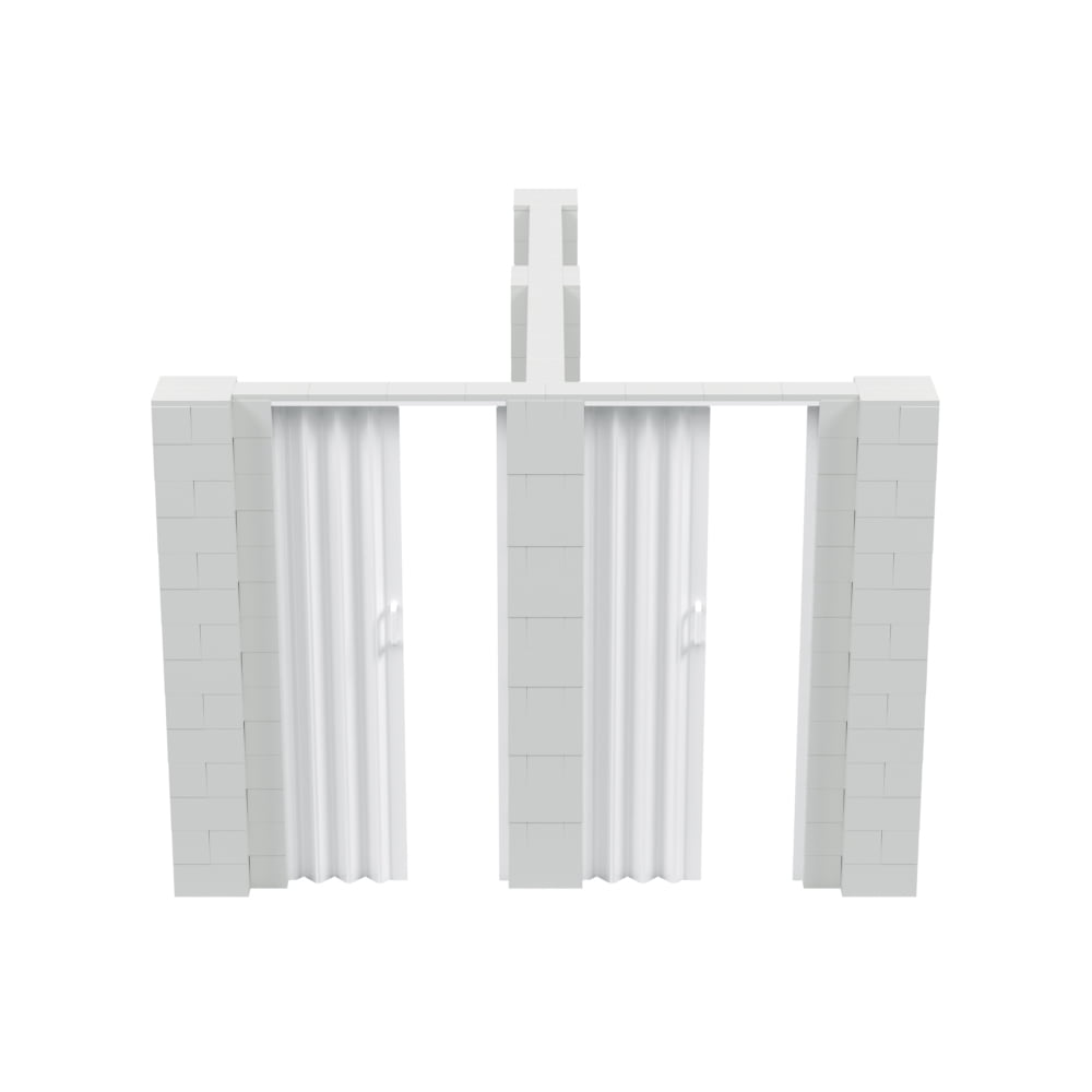 EverBlock 10’ x 10’ x 7’ T-Shaped Wall Kit with 2 Accordion Doors | 3 ...