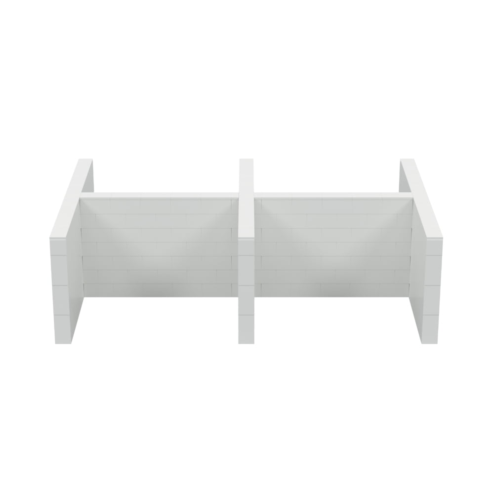 EverBlock 12’ x 8’ x 3.5’ 6 Space Cubicle Kit | Modular Building Blocks ...