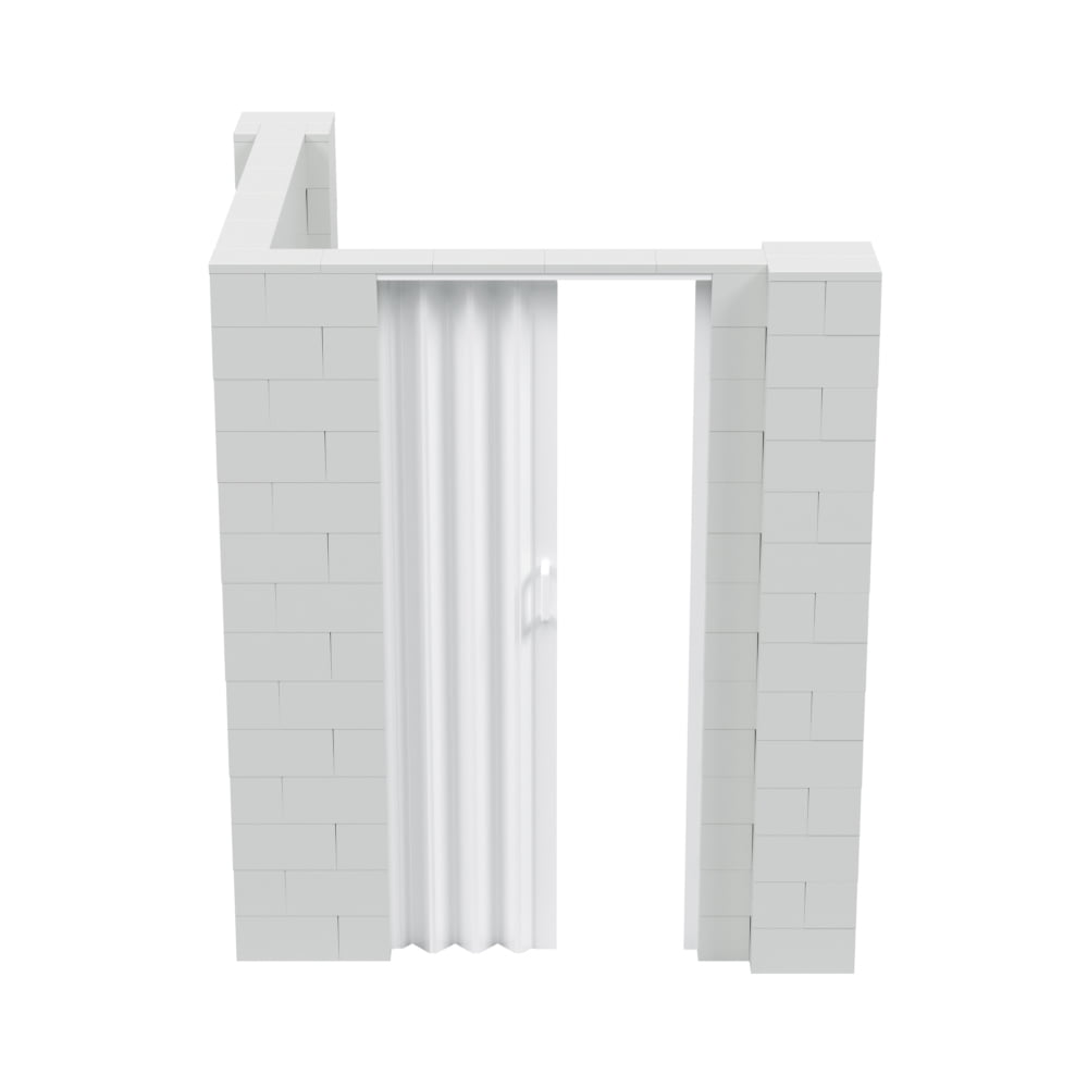 EverBlock 6’ x 6’ x 7’ Lactation Room Kit L-Shaped Wall with Accordion ...