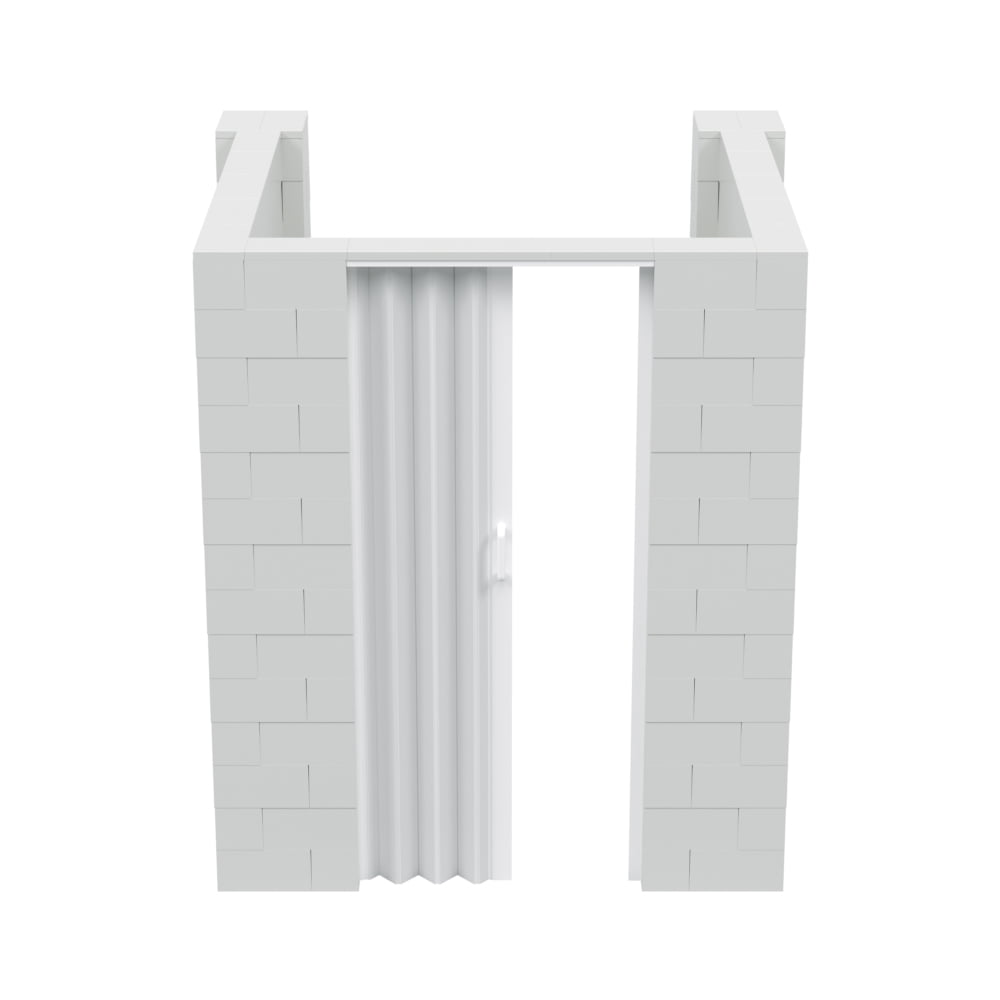 EverBlock 6’ x 6’ x 7’ Lactation Room Kit U-Shaped Wall with Accordion ...