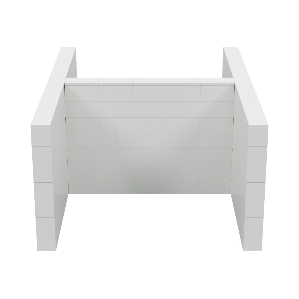 EverBlock 6’ x 8’ x 3.5’ 6 Space Cubicle Kit | Modular Building Blocks ...