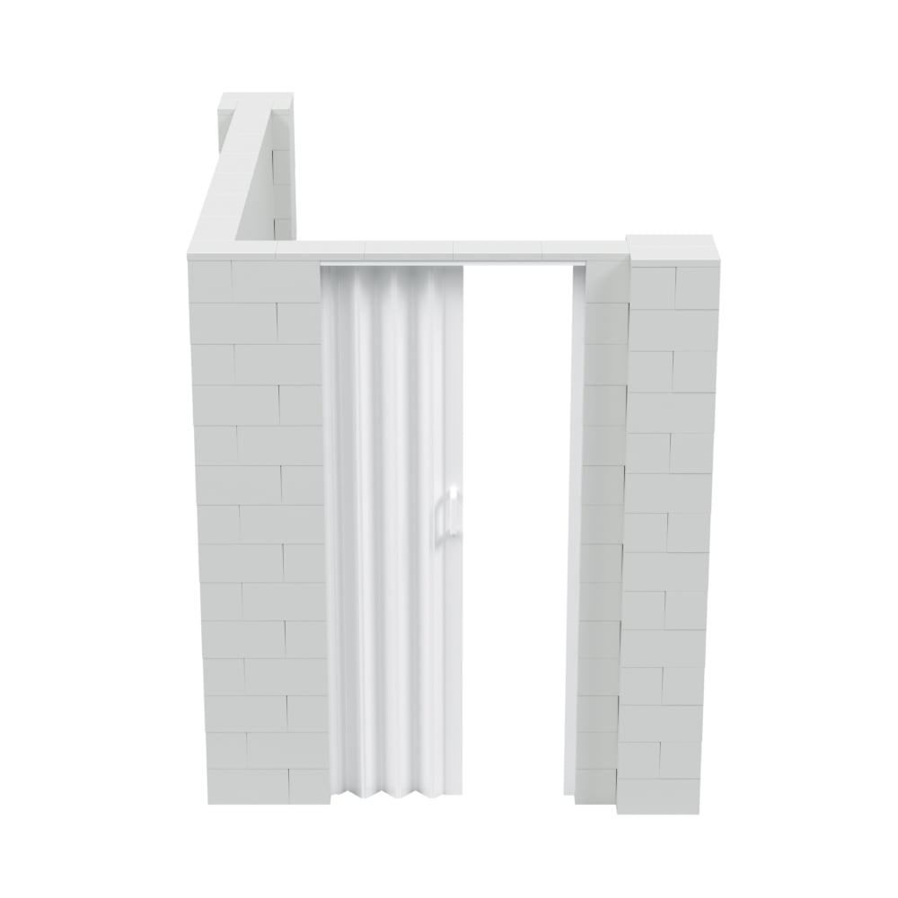 EverBlock 6’ x 8’ x 7’ Lactation Room Kit L-Shaped Wall with Accordion ...
